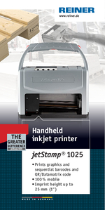 Handheld inkjet printer jetStamp® 1025 | Reliable & precise. : REINER®