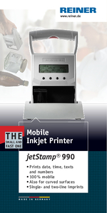 Handheld inkjet printer jetStamp® 990 : REINER®