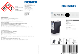 Ink cartridge P3-MP3-BK 940 metal, plastic : REINER®